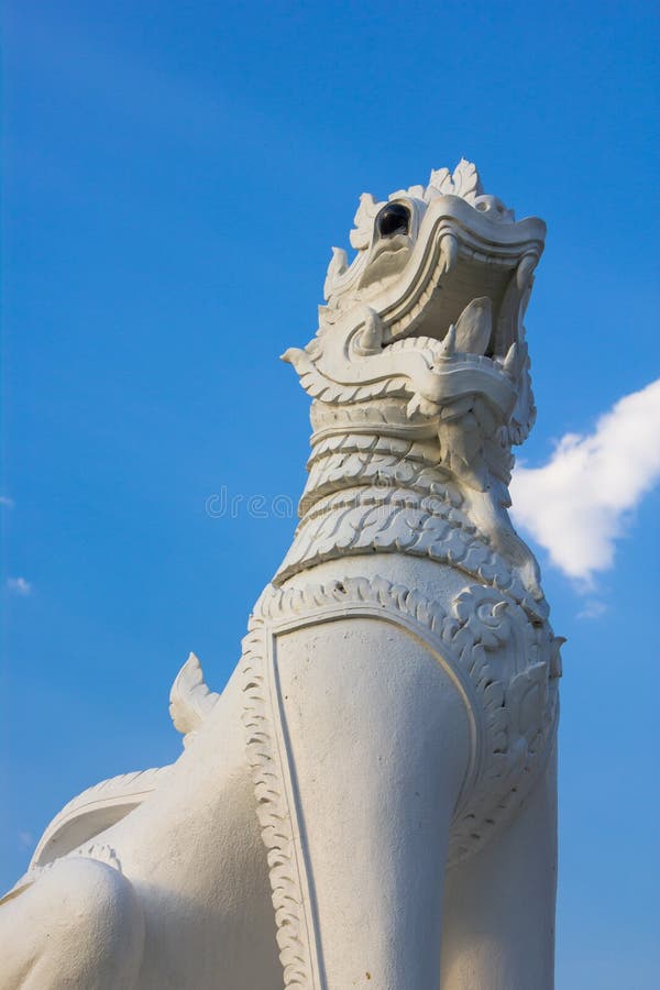Singha, Thai Ancient Animal, Statue Stock Image - Image of culture ...