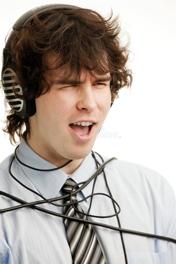 Singing stock image. Image of listening, mouth, wire - 17051149