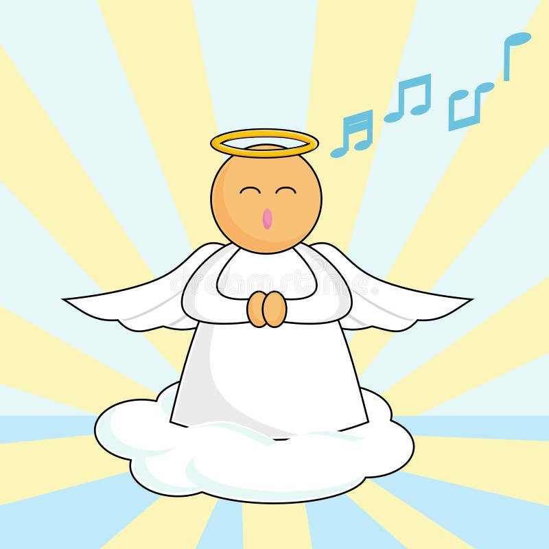 Singing Angel stock vector. Illustration of seasonal, rays - 1367467