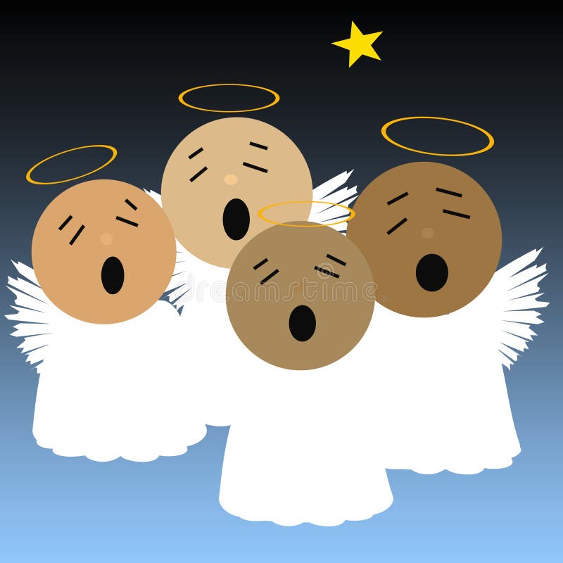 Singing angels stock illustration. Illustration of holiday - 16919228