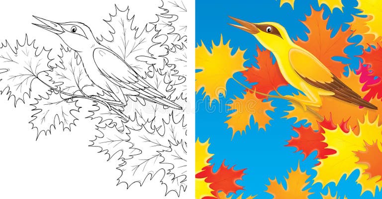 Singing bird stock illustration. Illustration of leaves - 20187886