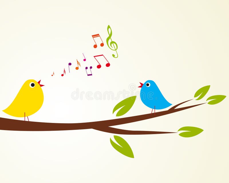 Singing Birds stock illustration. Illustration of strip - 29932482