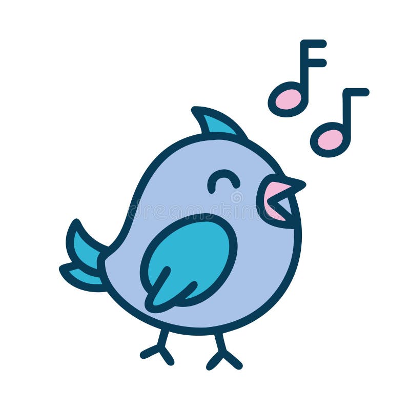 Singing bird icon stock illustration. Illustration of vector - 363595502