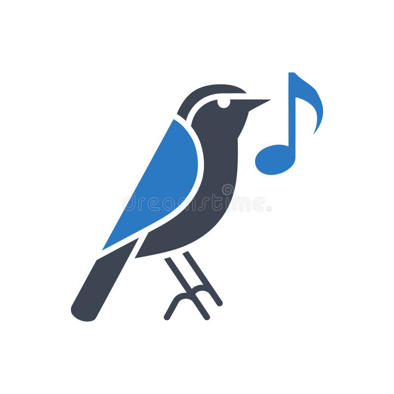Singing Bird Tune Icon stock vector. Illustration of music - 361752418