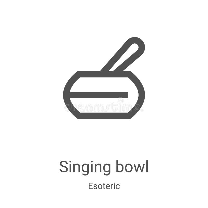 Singing Bowl Icon Vector from Esoteric Collection. Thin Line Singing ...