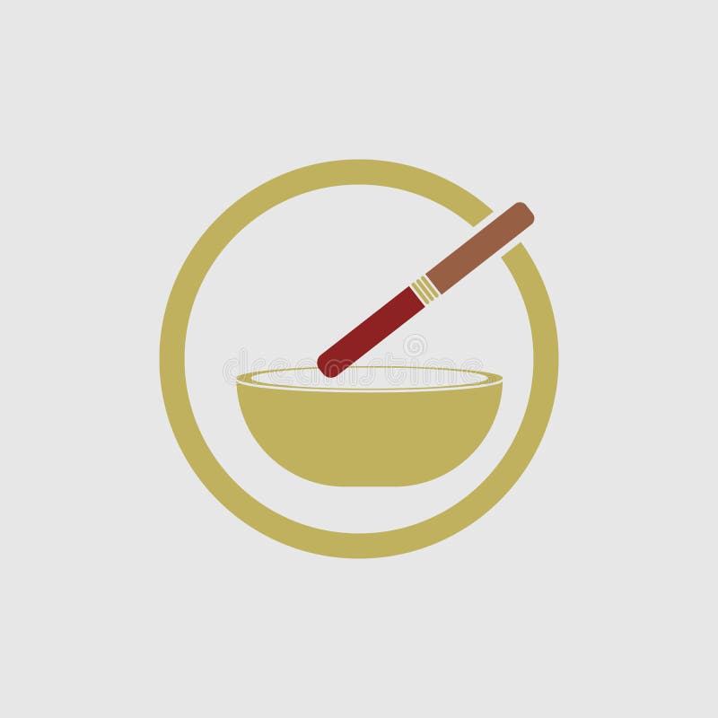 Singing Bowl Logo Vector Illustration Design Stock Vector ...