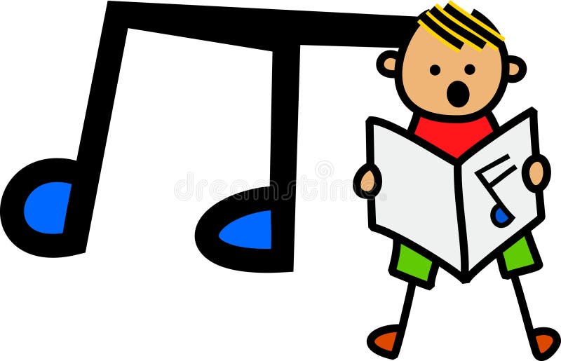 Singing Kids stock illustration. Illustration of group - 59572597