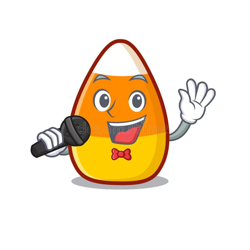 Singing Candy Corn in a Mascot Jar Stock Vector - Illustration of crust ...