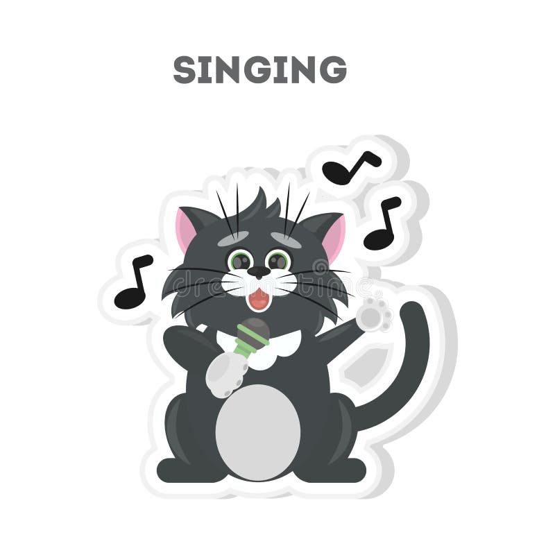 Funny Singing Cat Stock Illustrations – 1,324 Funny Singing Cat Stock ...