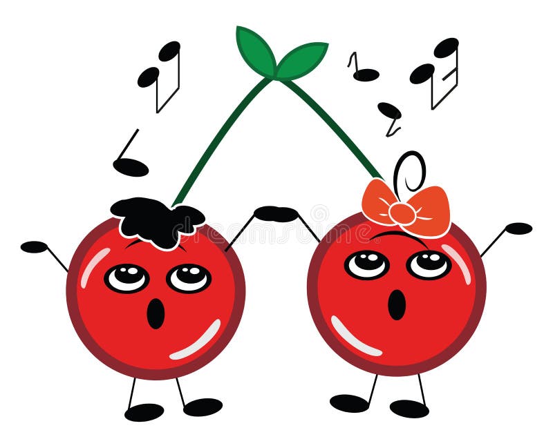 Singing Cherries Stock Illustrations – 15 Singing Cherries Stock ...