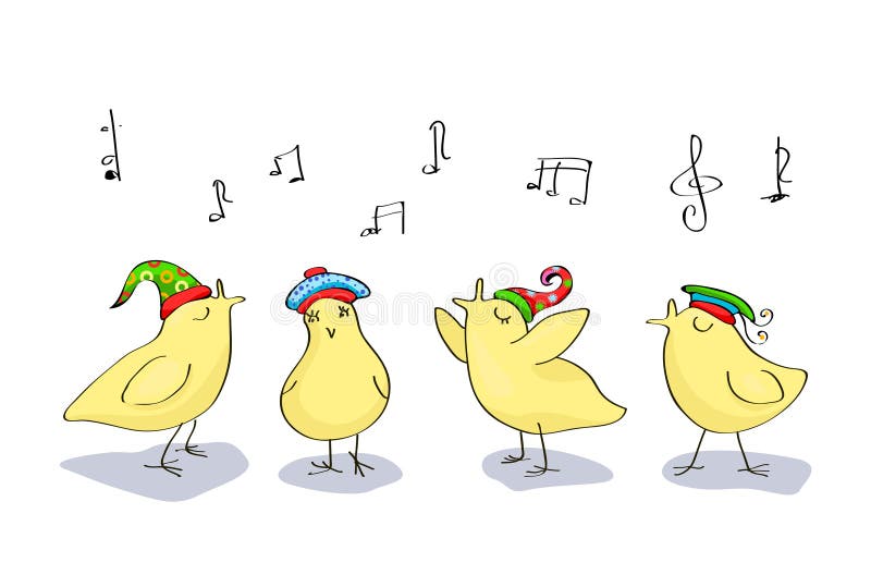 Singing chicken stock vector. Illustration of childish - 66512809