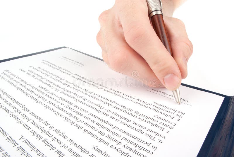 Singing the Contract (agreement) Stock Image - Image of treaty ...