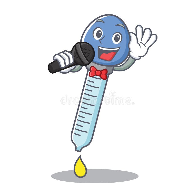 Singing Dropper Character Cartoon Style Stock Vector - Illustration of ...