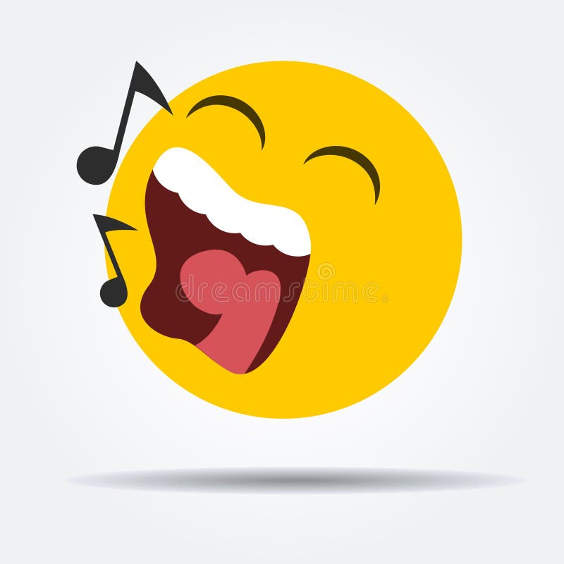 Singing emoticon stock vector. Illustration of performance - 44274167