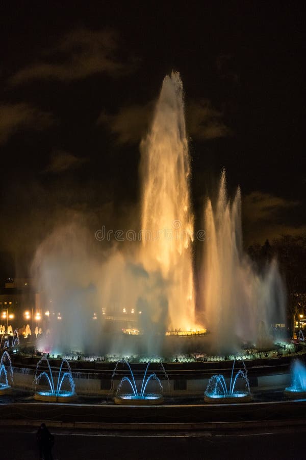 Magic Fountains - Barcelona - Spain Stock Photo - Image of city ...