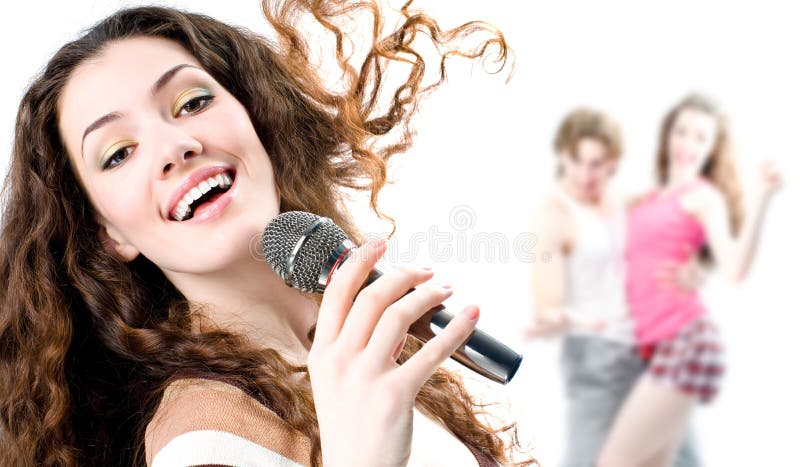 Singing girl stock image. Image of hobbies, concert, face - 4601239