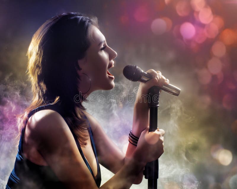 Singing girl stock photo. Image of adult, party, popular - 44211592