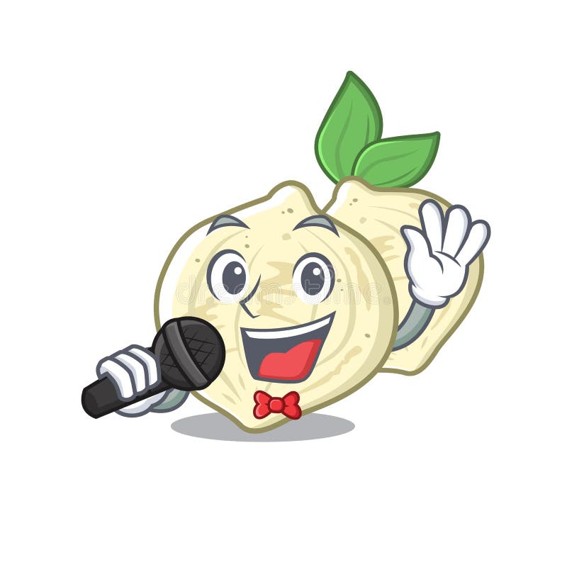 Singing Jicama Fruit in the Character Refrigerator Stock Vector ...