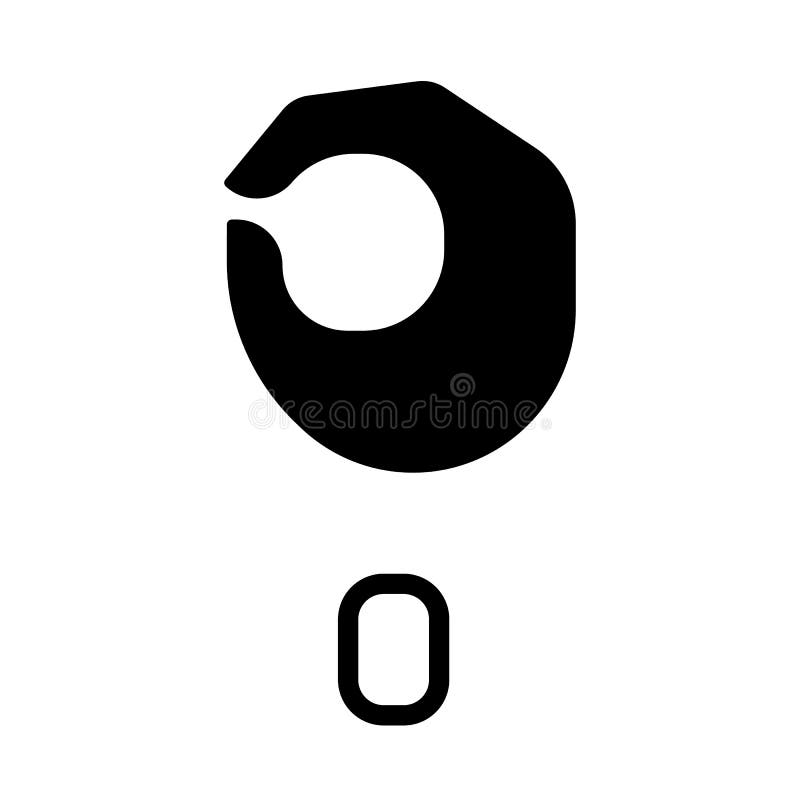 Singing Letter O in ASL Black Glyph Icon Stock Vector - Illustration of ...