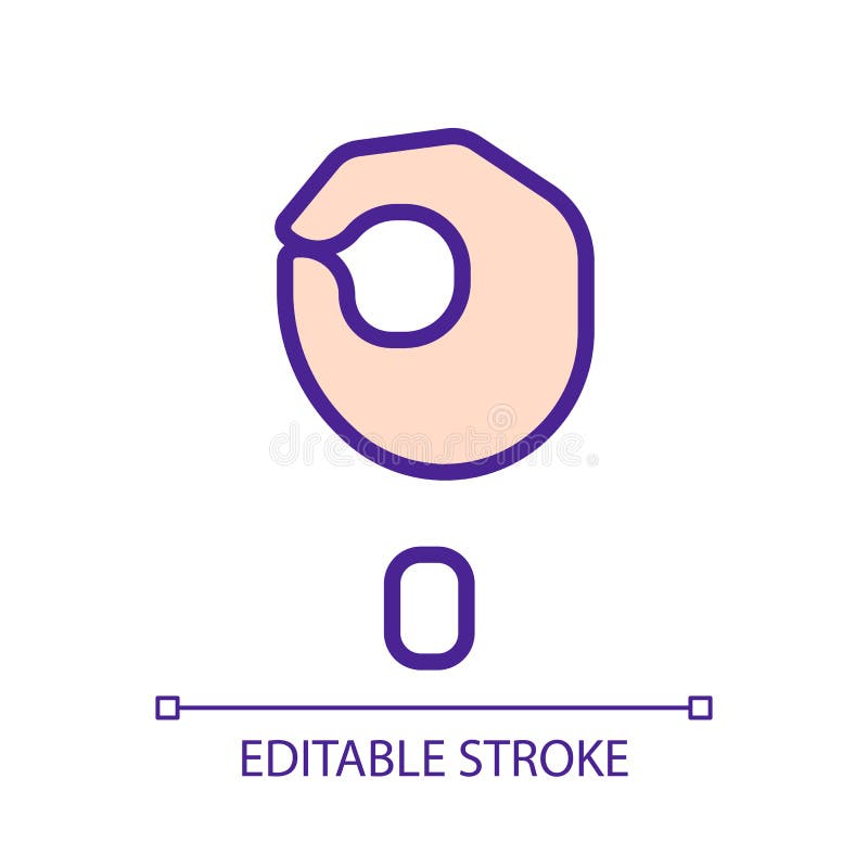 Singing Letter O in ASL Pixel Perfect RGB Color Icon Stock Vector ... Singing Letter O in ASL Pixel Perfect RGB Color Icon Stock Vector ...