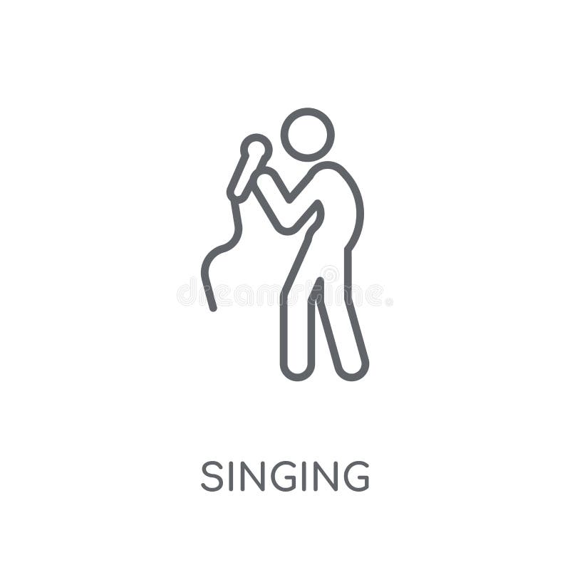 Singing Linear Icon. Modern Outline Singing Logo Concept on Whit Stock ...