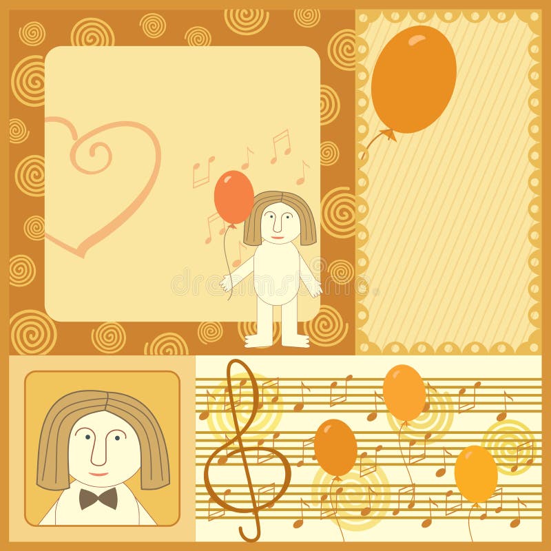 Singing man greeting card stock vector. Illustration of message - 36628544