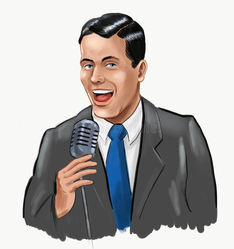 Singing man stock illustration. Illustration of show - 153604674