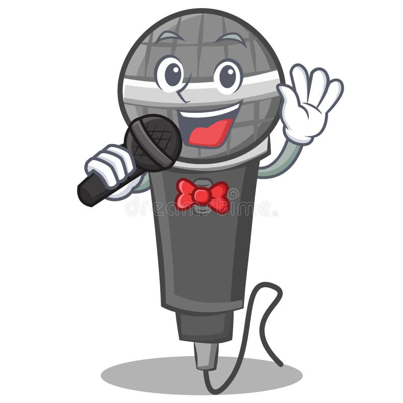 Boy Singing with Microphone, Talented Teenager Character Performing in ...