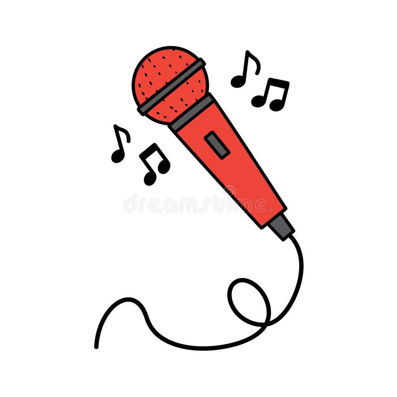 Singing microphone clipart stock vector. Illustration of karaoke ...