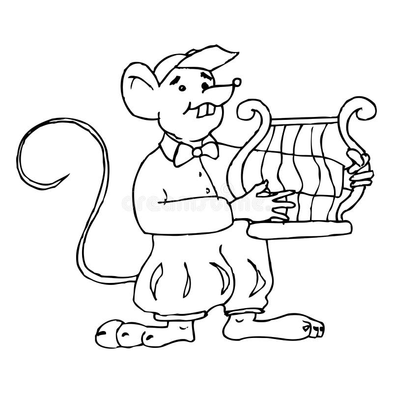 Singing mouse stock illustration. Illustration of white - 22801471