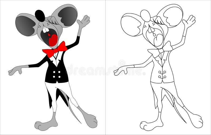 Singing mouse stock illustration. Illustration of white - 22801471