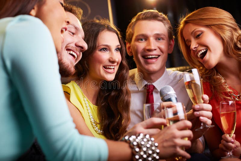 Singing at party stock image. Image of performing, cheers - 35367287