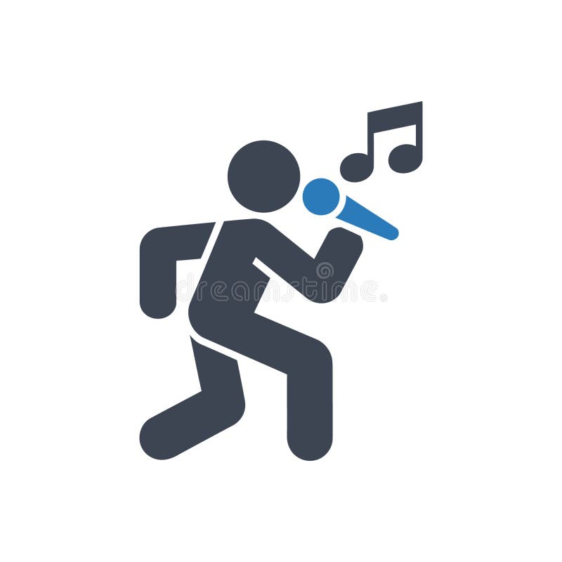 Singing Performance Icon stock illustration. Illustration of vocalist ...