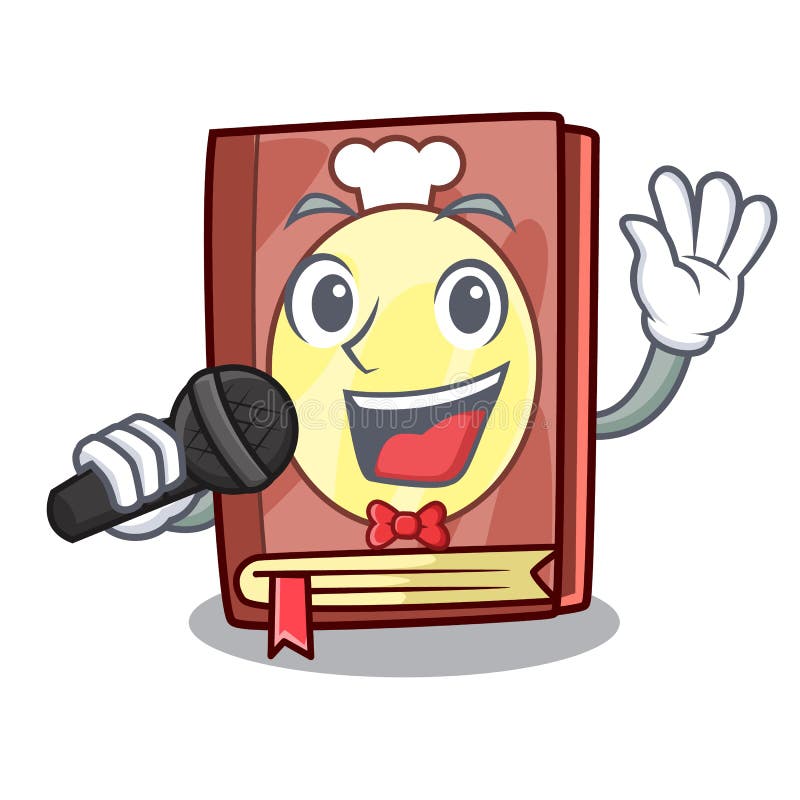 Singing Recipe Book in the Cartoon Shape Stock Vector - Illustration of ...