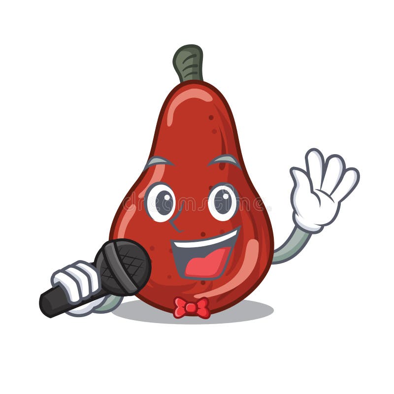 Singing Pears Chorus, Cartoon Flat Characters for Funny Design Stock ...