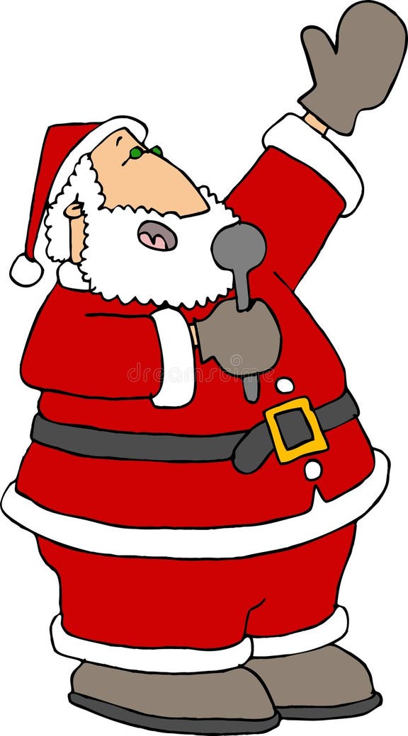 Singing Santa stock illustration. Illustration of christmas - 40222