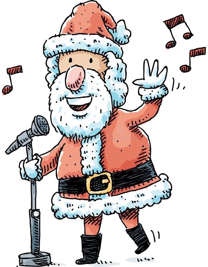 Singing Santa stock vector. Illustration of standing - 46401472