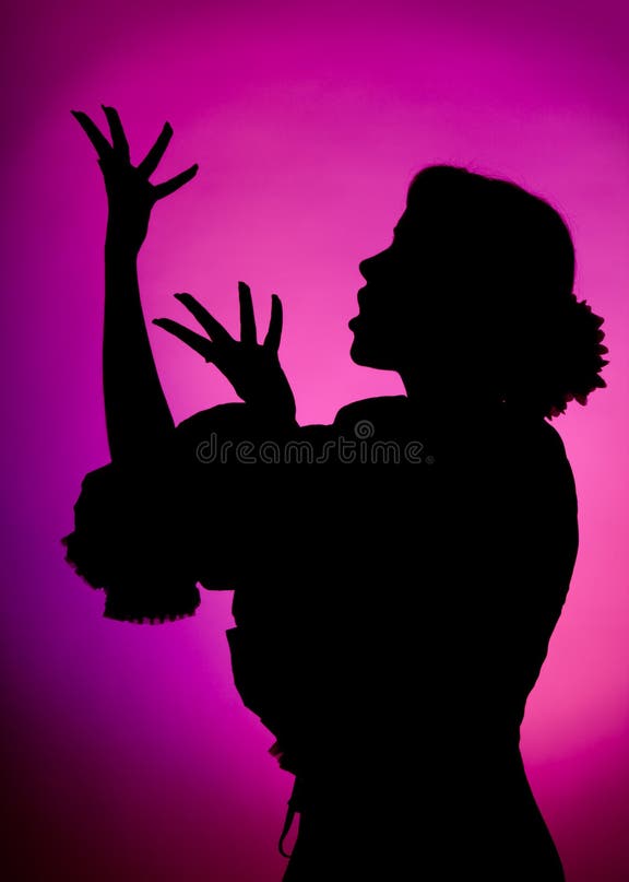 Singing silhouette stock photo. Image of beautiful, flamenco - 3500212