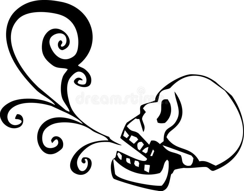 Singing Skull stock vector. Illustration of skeleton, head - 9923576