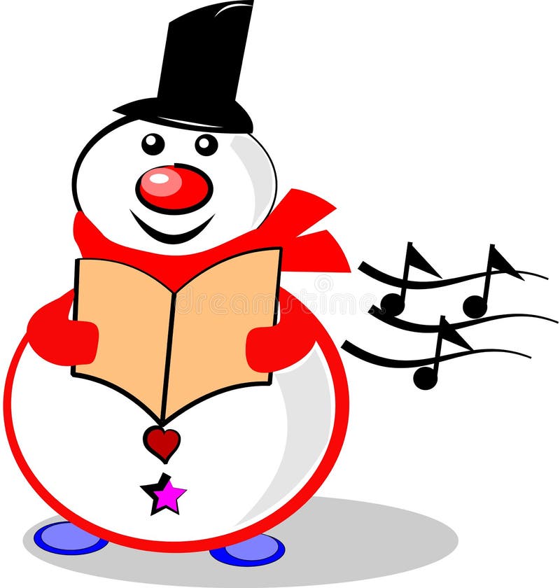 Singing snowman stock vector. Illustration of melody - 21687691