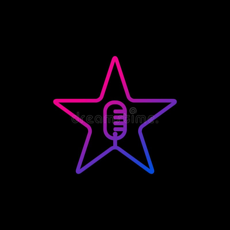 Singing Star Balloon in the Cartoon Shape Stock Vector - Illustration ...