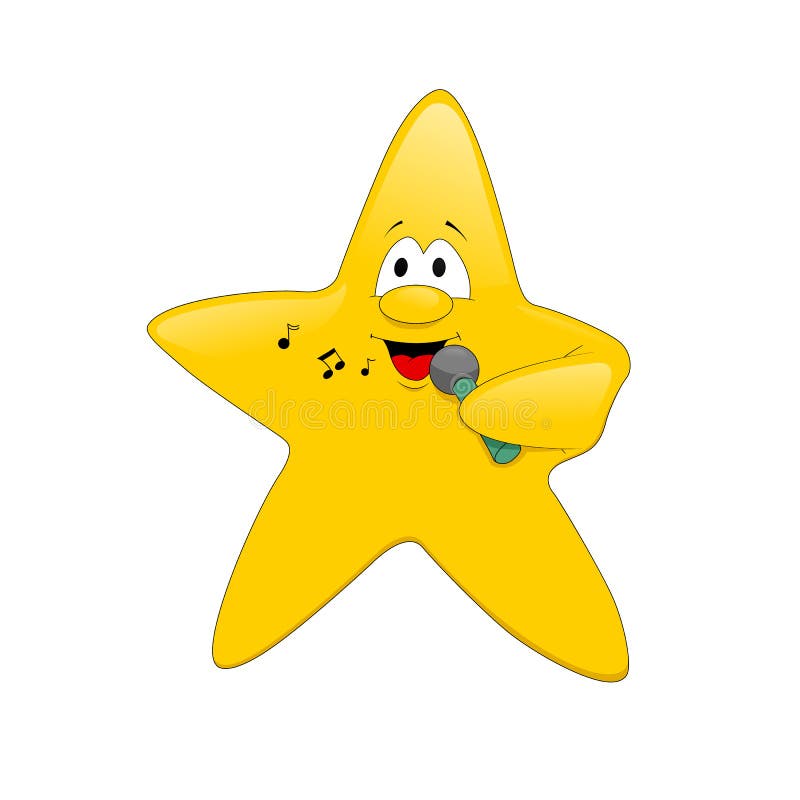 Singing star stock vector. Illustration of icon, element - 46724637