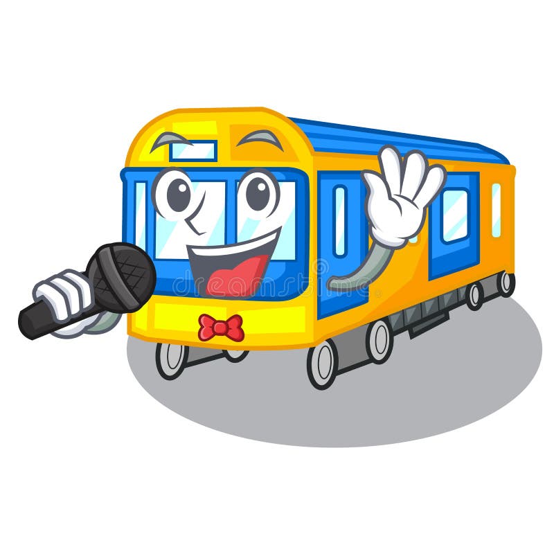 Singing Subway Train Isolated in the Cartoon Stock Vector ...
