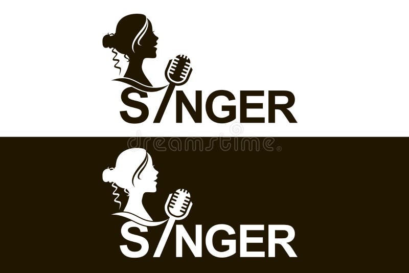 Singing woman icons stock vector. Illustration of face - 227170274