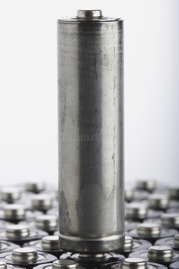 Single AA Alkaline Batteries Stock Image - Image of useless, close ...