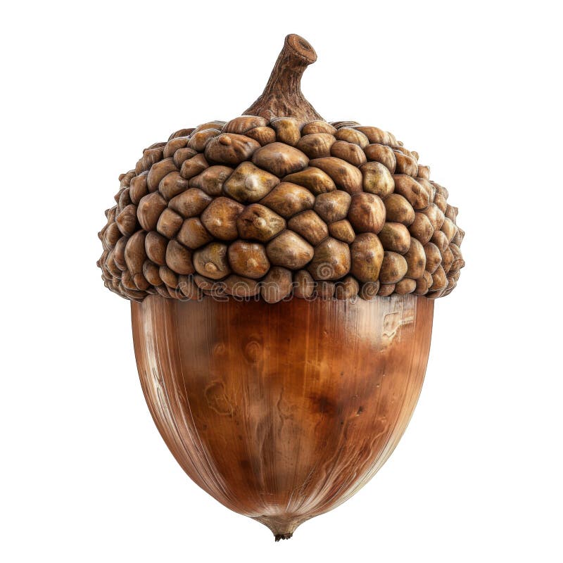 A Single Acorn Isolated Against a Black Background Stock Photo ...