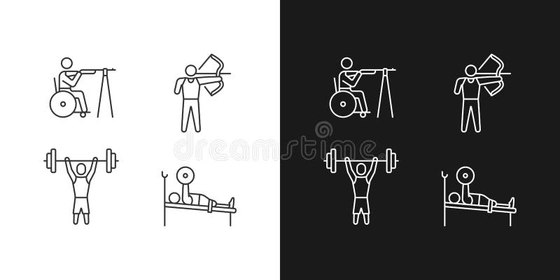 Single Adaptive Contests Linear Icons Set for Dark and Light Mode Stock ...