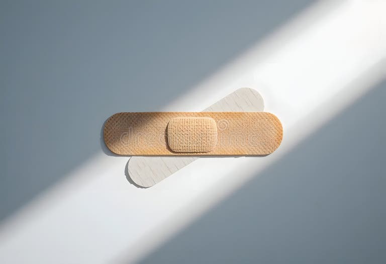 Single Adhesive Bandage on White Background Stock Illustration ...