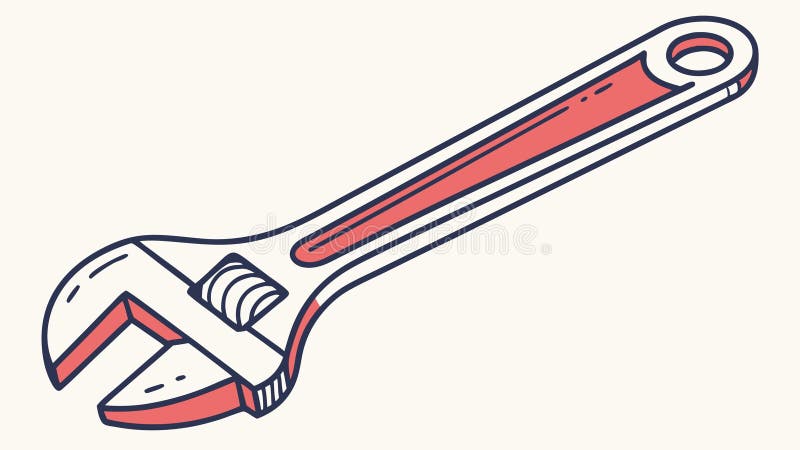 Single Adjustable Spanner Wrench Tool Icon for Mechanics, Vector Design ...