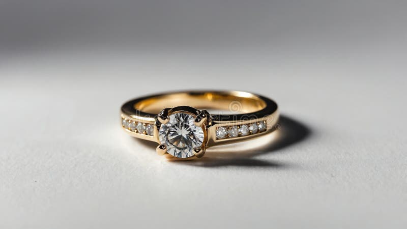 Single Aesthetic Ring Accessory Isolated in Pure White Ai Generated ...